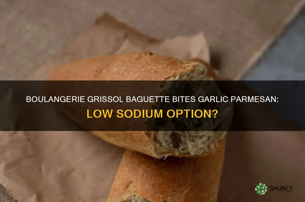 Boulangerie Grissol Baguette Bites Garlic Parmesan: Low Sodium Option ...