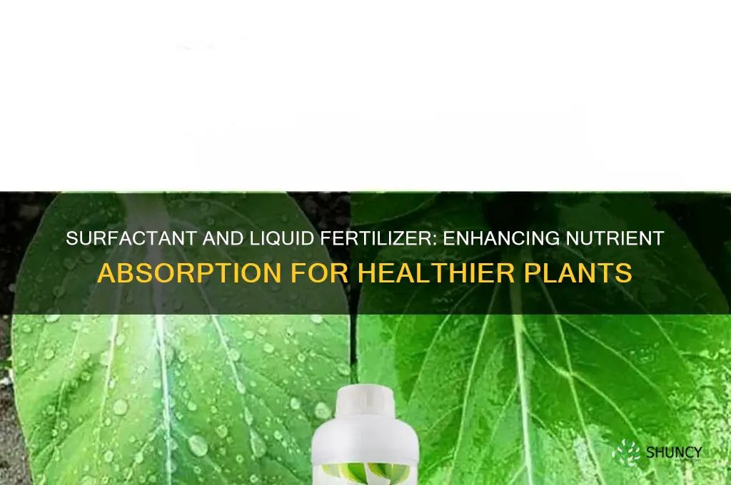 Surfactant And Liquid Fertilizer: Enhancing Nutrient Absorption For ...