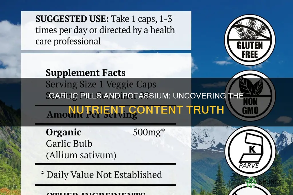 Garlic Pills And Potassium: Uncovering The Nutrient Content Truth | ShunCy