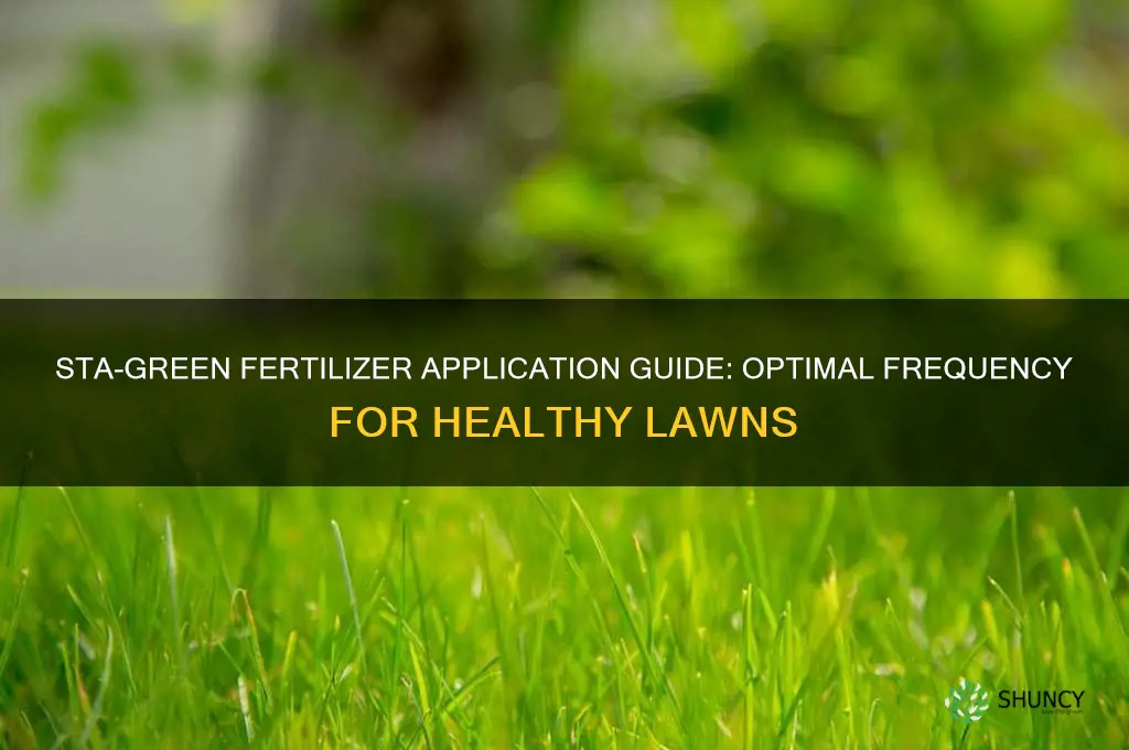 Sta-Green Fertilizer Application Guide: Optimal Frequency For Healthy ...