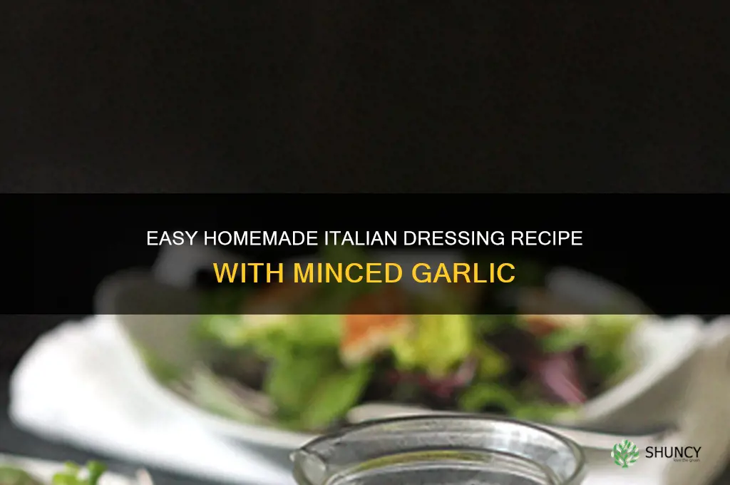 Easy Homemade Italian Dressing Recipe With Minced Garlic | ShunCy