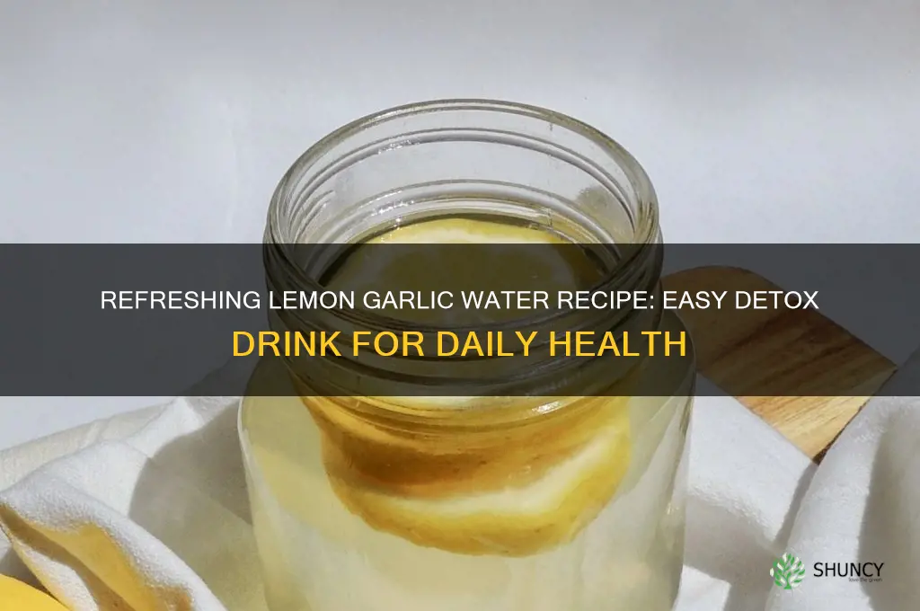 Refreshing Lemon Garlic Water Recipe: Easy Detox Drink For Daily Health ...