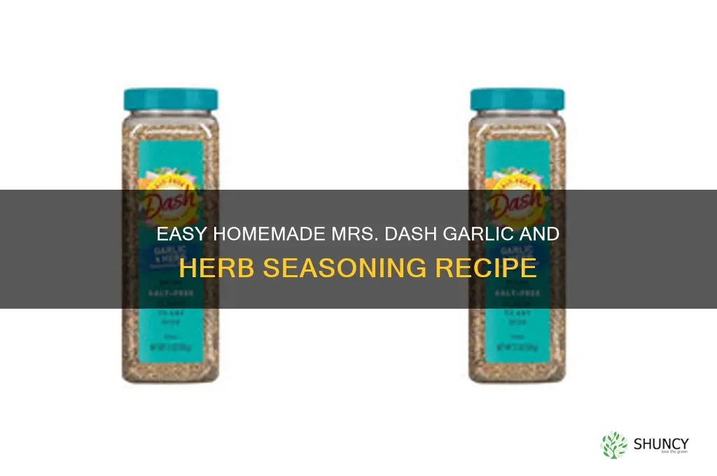 Easy Homemade Mrs. Dash Garlic And Herb Seasoning Recipe | ShunCy