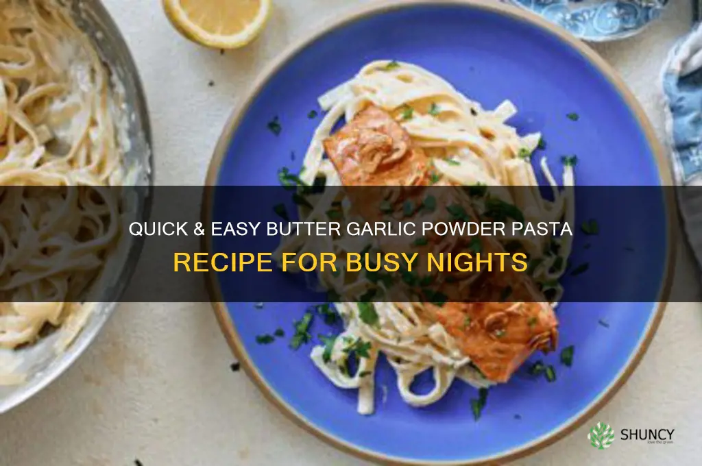 Quick & Easy Butter Garlic Powder Pasta Recipe For Busy Nights | ShunCy