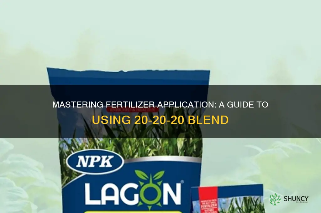 Mastering Fertilizer Application: A Guide To Using 20-20-20 Blend | ShunCy