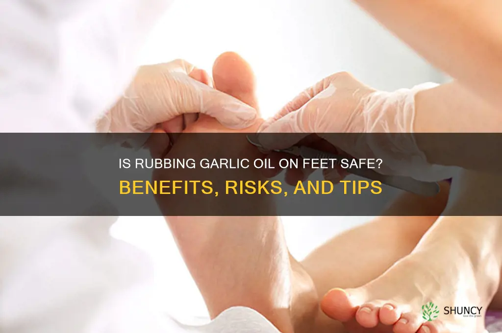 Is Rubbing Garlic Oil On Feet Safe? Benefits, Risks, And Tips | ShunCy