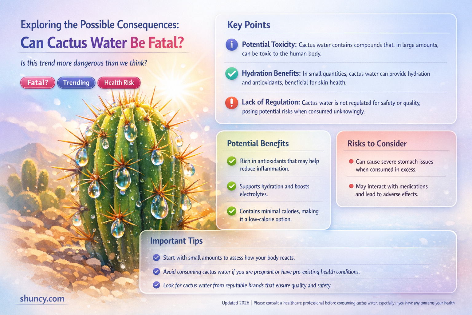 Exploring The Possible Consequences: Can Cactus Water Be Fatal? | ShunCy