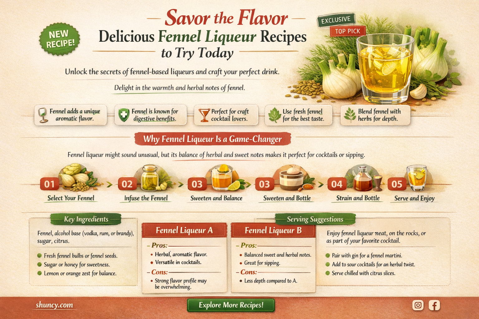 Savor The Flavor: Delicious Fennel Liqueur Recipes To Try Today | ShunCy